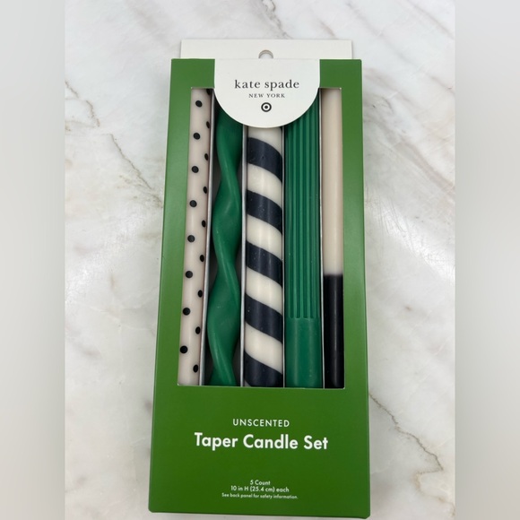 kate spade | Accents | Kate Spade X Target 5ct Taper Candle Set Green ...